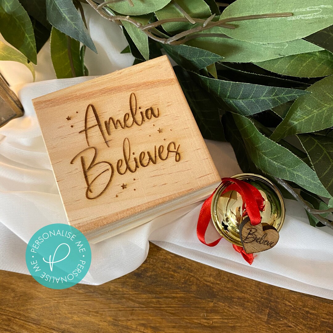 Personalised Christmas Believe Bell | Christmas Eve Box Believe Bell ...