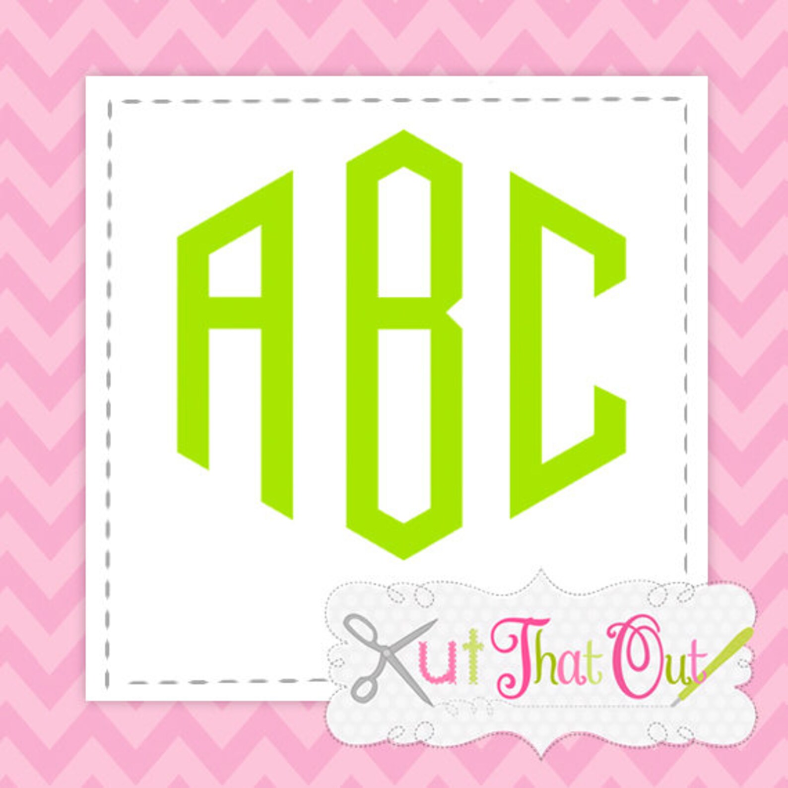 Honeycomb Diamond Monogram SVG & DXF Font Cut Files - Etsy