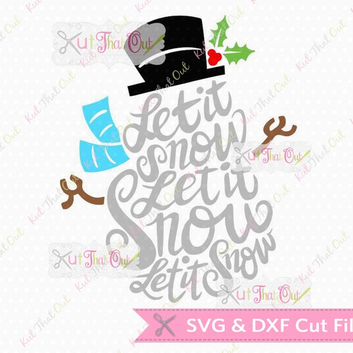 Let It Snow Svg Let It Snowman Svg Snowman Svg Digital - Etsy