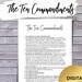 The Ten Commandments - Exodus 20:3-17 - Scripture Verse, Bible Verse ...