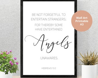 Entertain Angels Unaware Hebrews 13:2 - Etsy