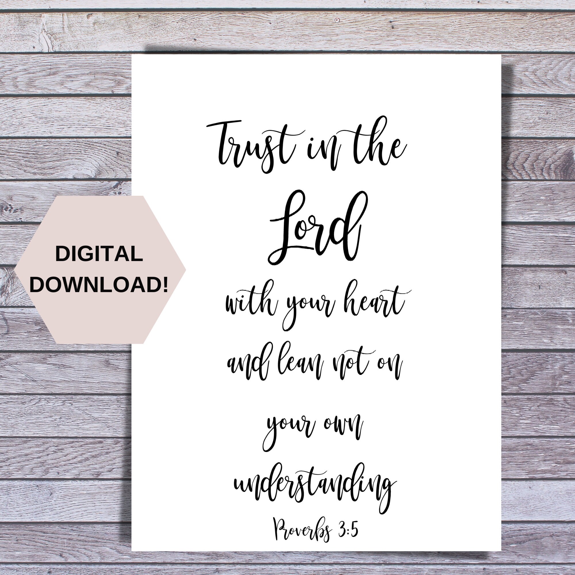 Proverbs 3:5 , Scripture Verse , Bible Verse Printable , Digital ...