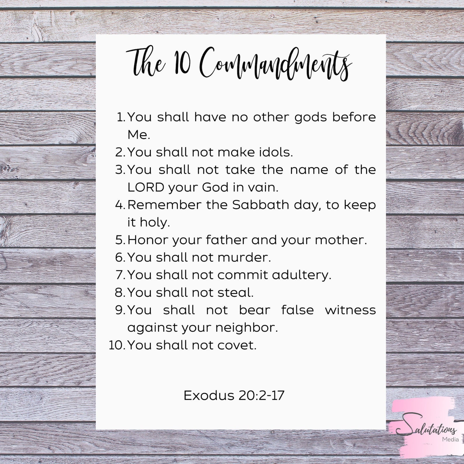 The Ten Commandments Wall Art,10 Commandments Printable, Philippians ...