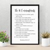 The 10 Commandments Exodus 20:2-17 Bible Verse Wall Art, Poster ...