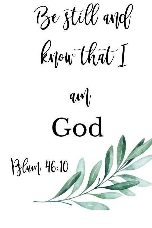 Psalm 46:10 Verse Poster Artwork, Scripture Verse, Wall Art Print ...