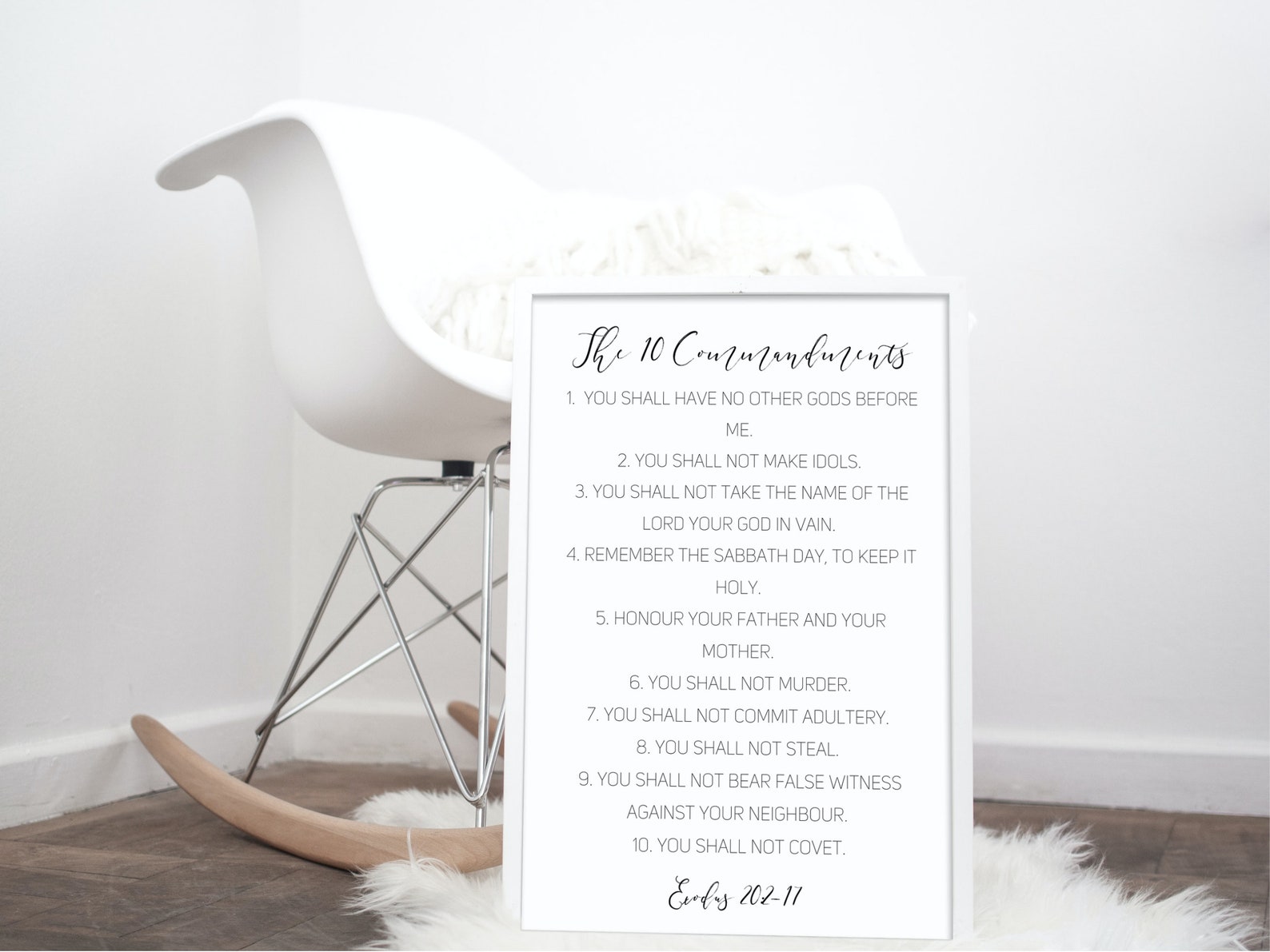 The Ten Commandments Wall Art, Commandment Printable, 10 Commandment ...