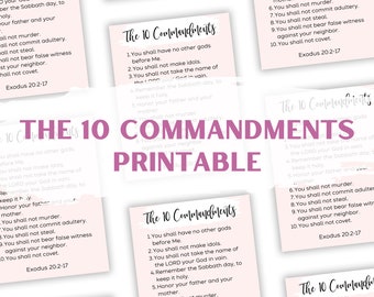 Children's 10 Commandments, the Ten Commandments Printable, Nursery ...
