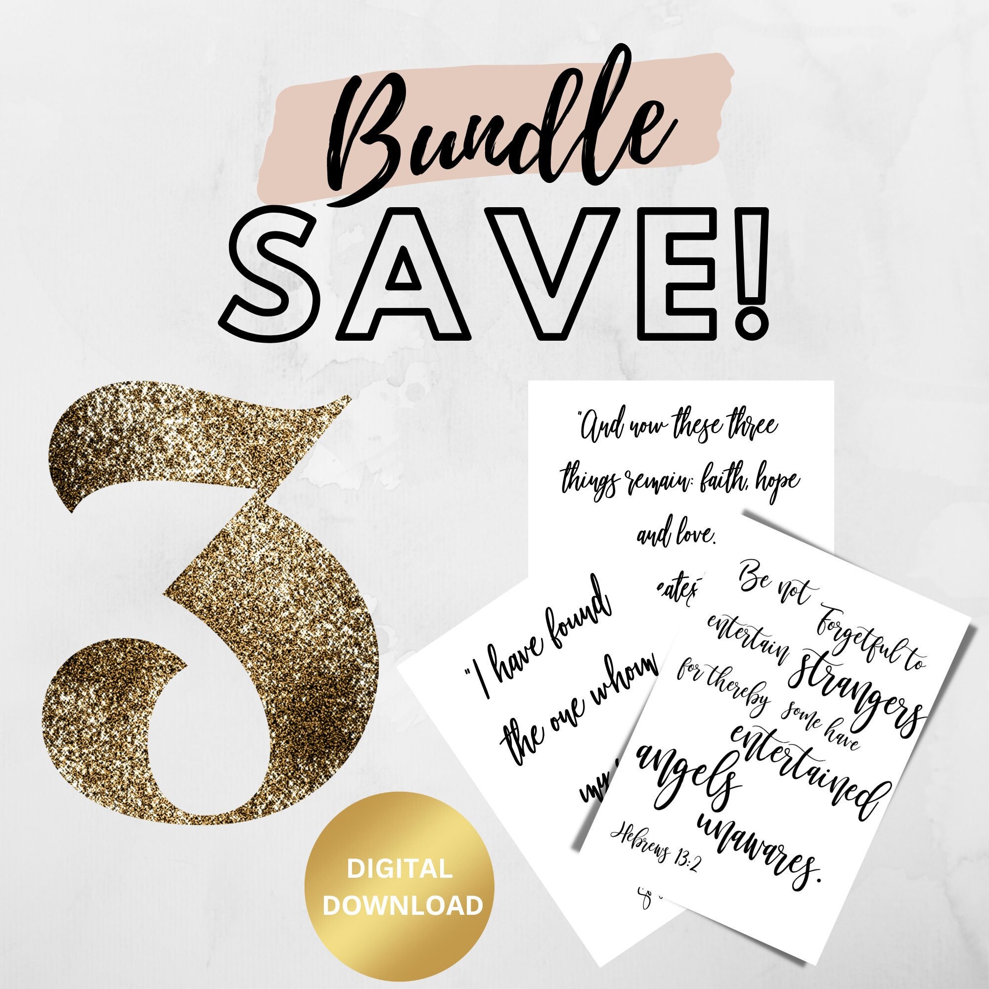 Scripture Wall Art Bible Verses Digital Download Bundle - Etsy