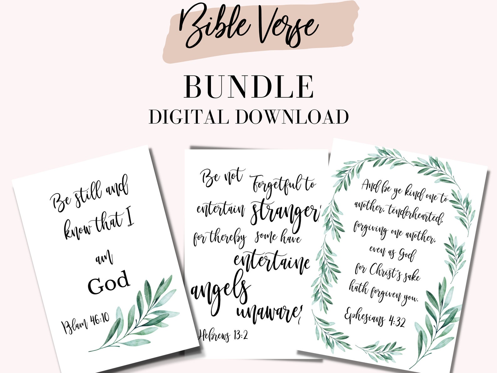 Bible Verse Prints Digital Download Scripture Verses Christian Church ...