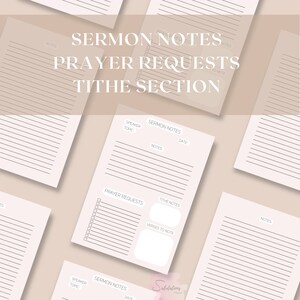 Sermon Notes Devotional Bible Study Printable.prayer Requests Christian ...