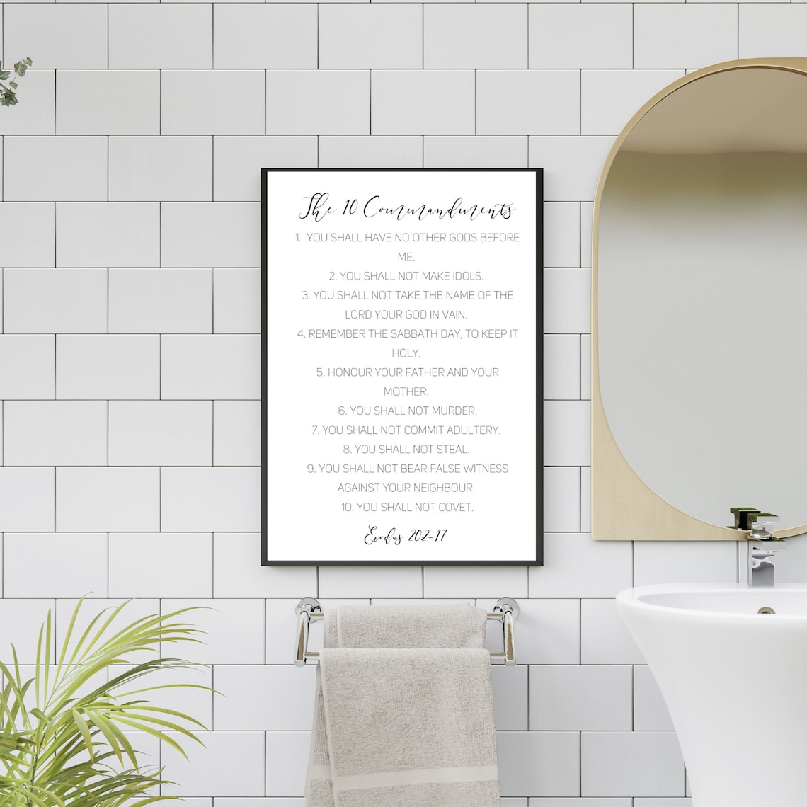 The Ten Commandments Wall Art, Commandment Printable, 10 Commandment ...