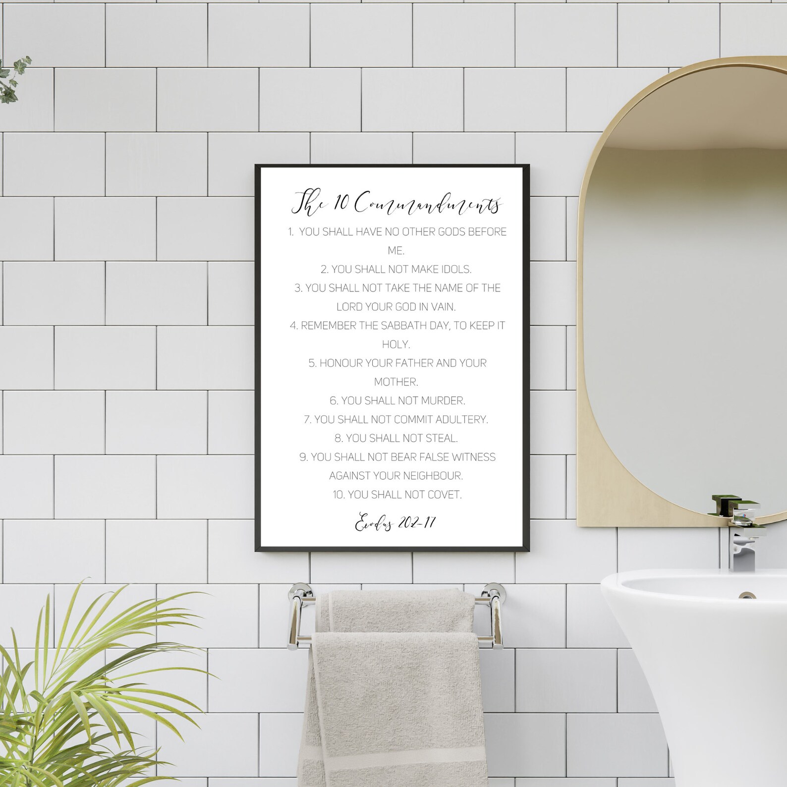 The Ten Commandments Wall Art, Commandment Printable, 10 Commandment ...