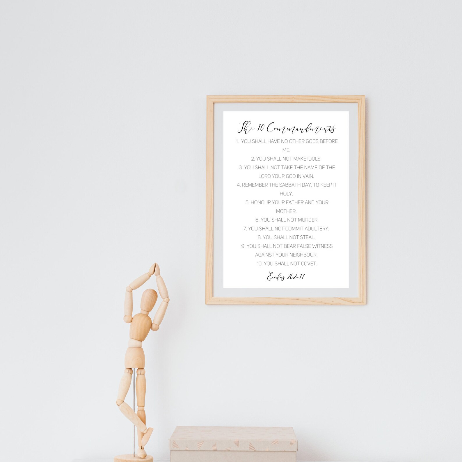 The Ten Commandments Wall Art, Commandment Printable, 10 Commandment ...