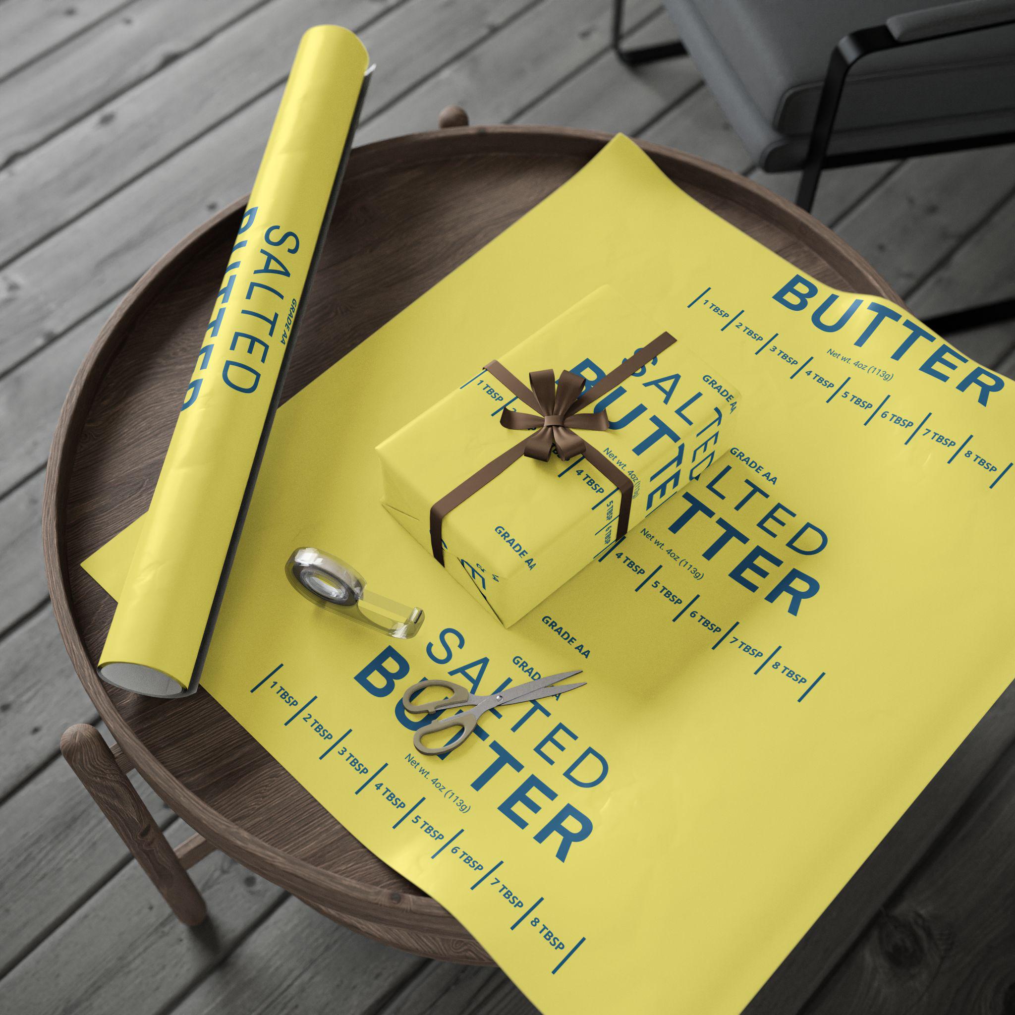 Butter Gift Wrap | Funny Gift Wrap, Butter Wrapping Paper, Cooking Gift ...
