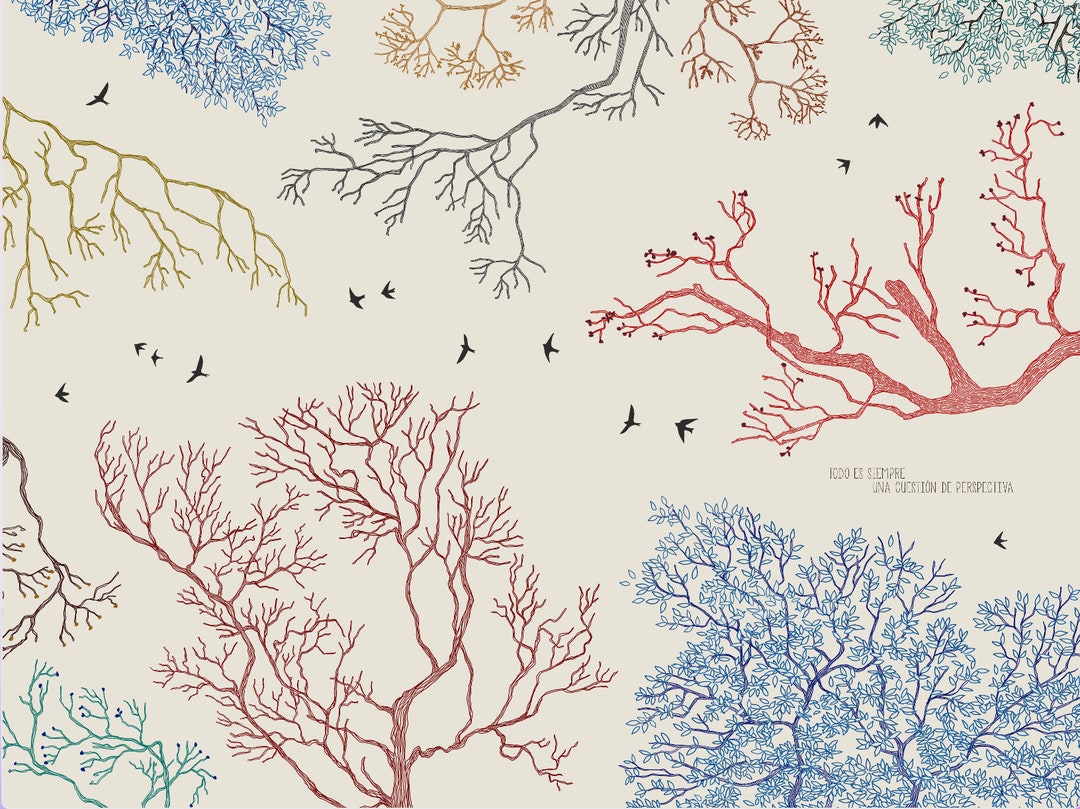 Naive Inspiration Illustration naive Limited Edition, Trees Branches ...
