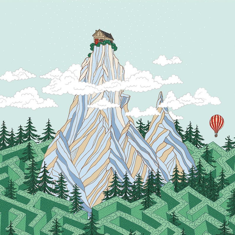 The Forest Labyrinth size A4 - Etsy