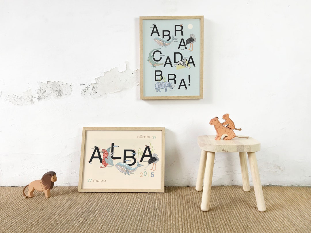 Custom Birth Print | Custom Made Nursery Birth Poster | Baby's Birth ...