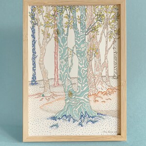 Forest Illustration, Limited Edition Print (vertical) - Etsy