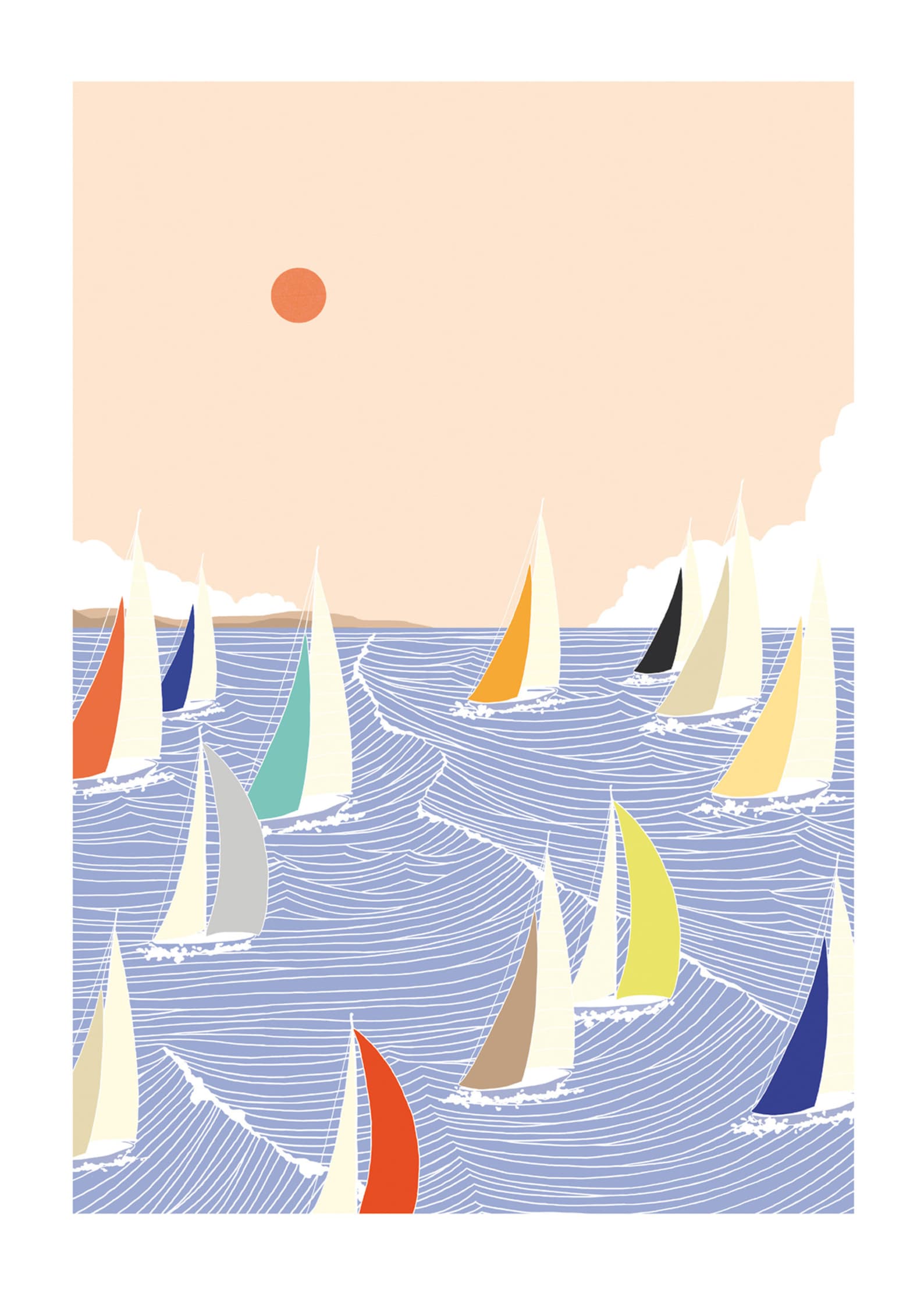 Limited Edition Print Illustration Drawing "sailing" - Etsy