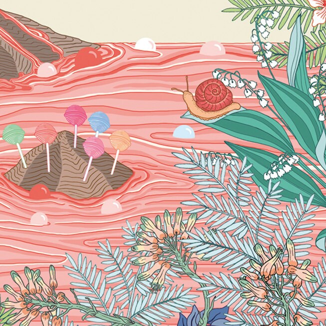 The chewing gum volcano | Etsy