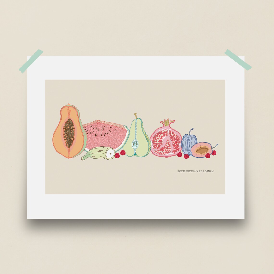 Limited Edition Print Illustration Drawing nobody is Perfect - Etsy