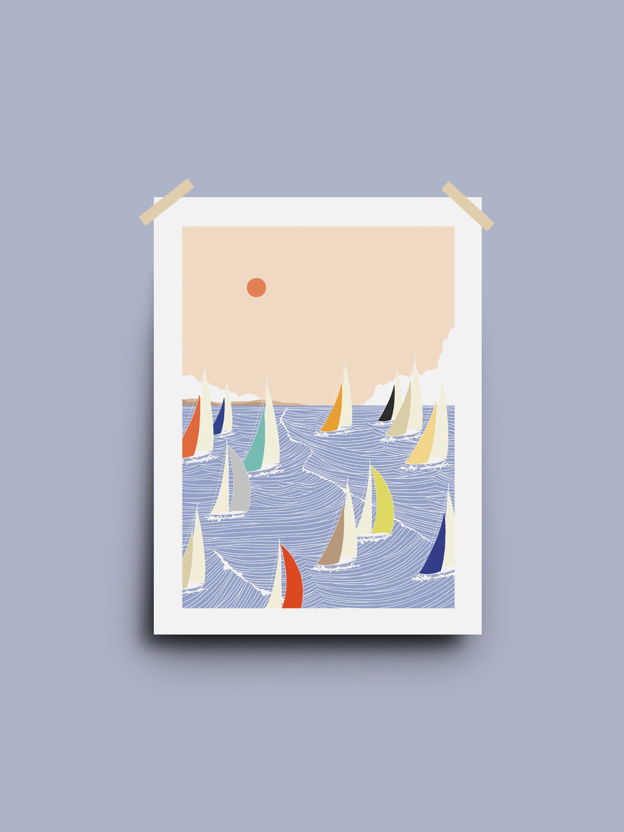 Limited Edition Print Illustration Drawing "sailing" - Etsy
