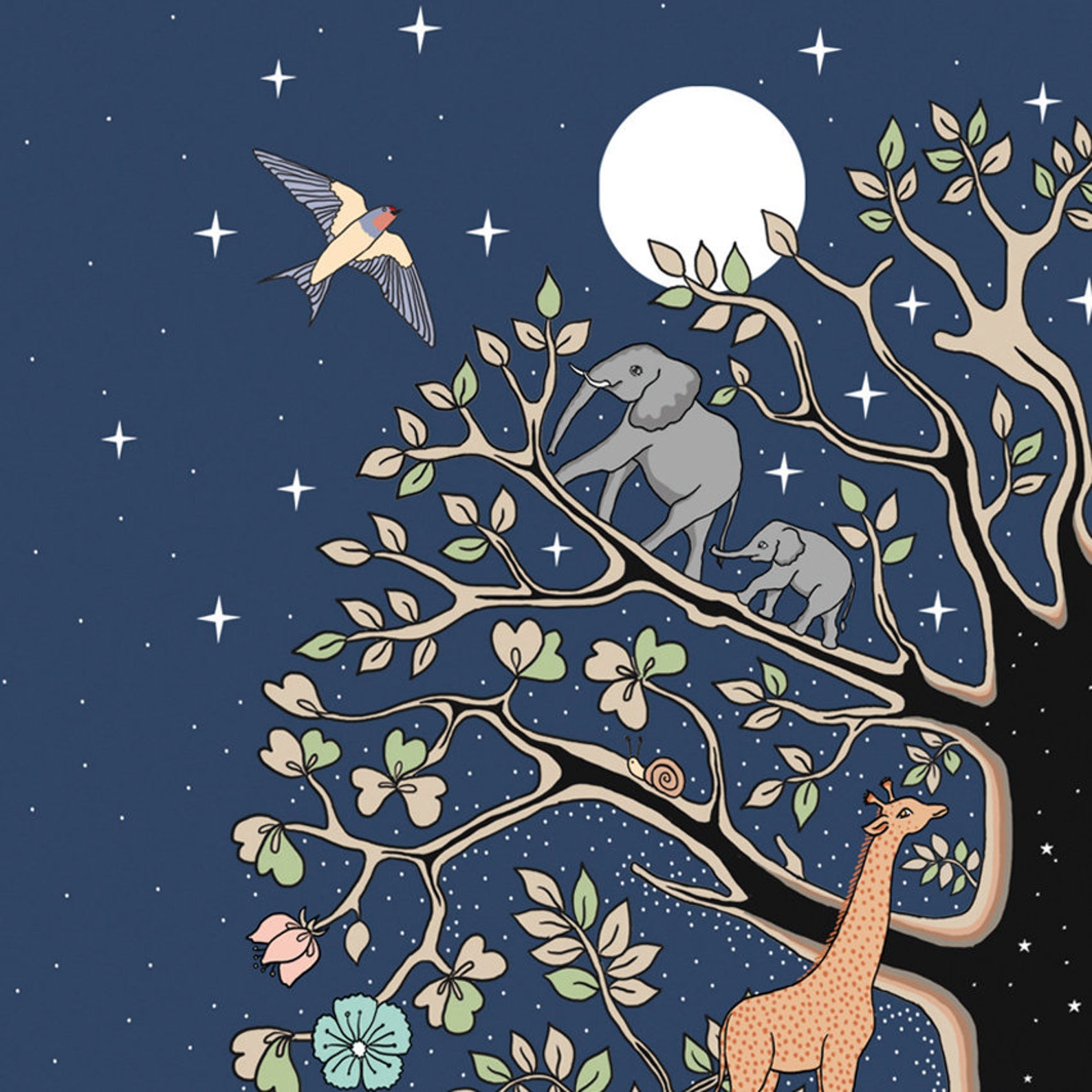 Limited Edition Print Illustration tree of Life Art Nature | Etsy