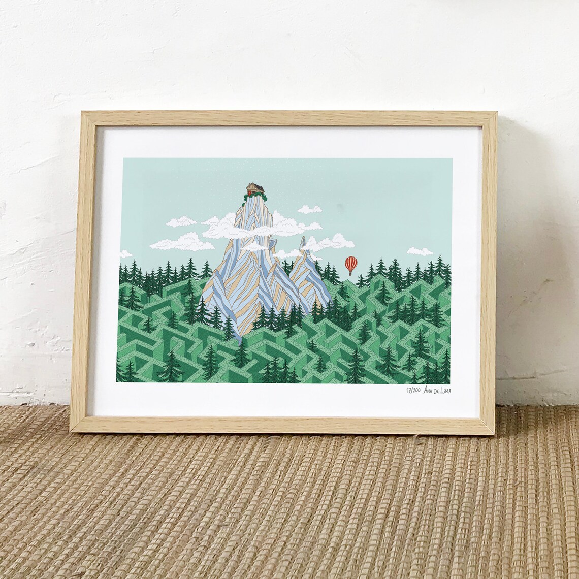 The Forest Labyrinth (size A4) - Etsy