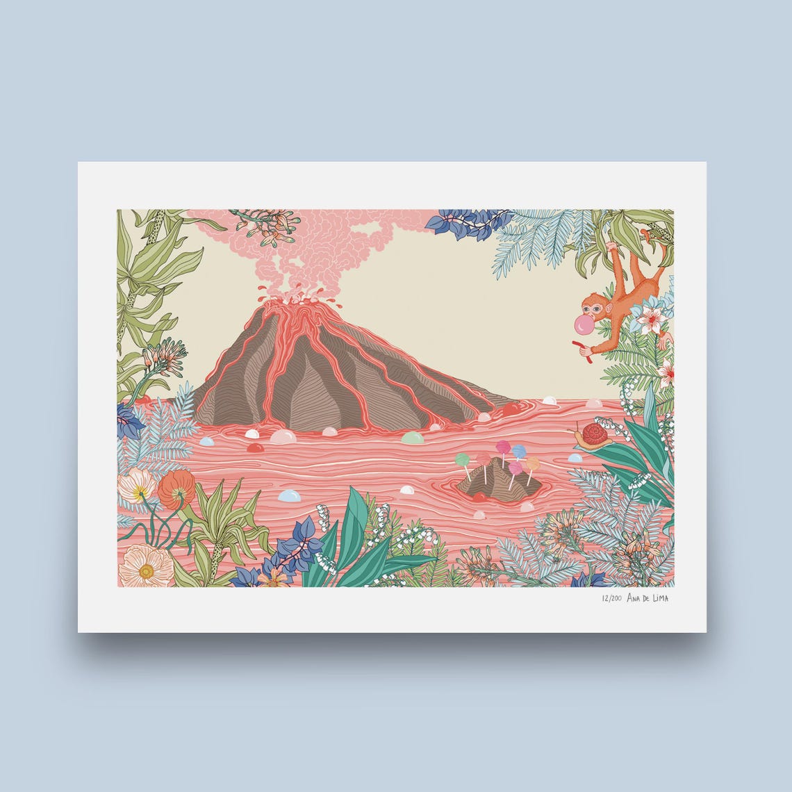 The Chewing Gum Volcano - Etsy
