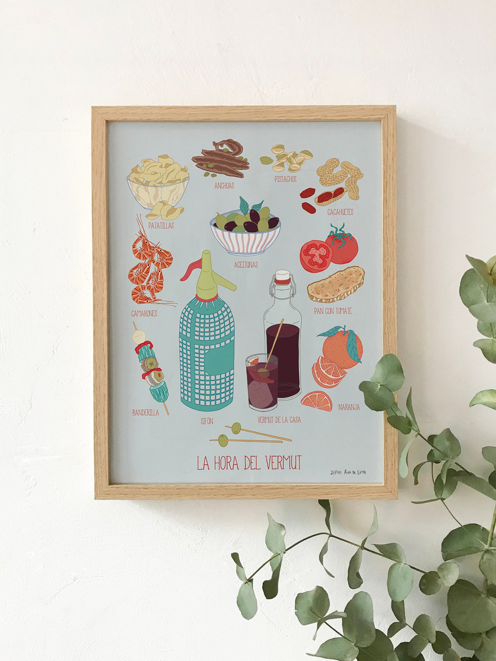 Illustration, Limited Edition Print (vermut Time) Blue - Etsy
