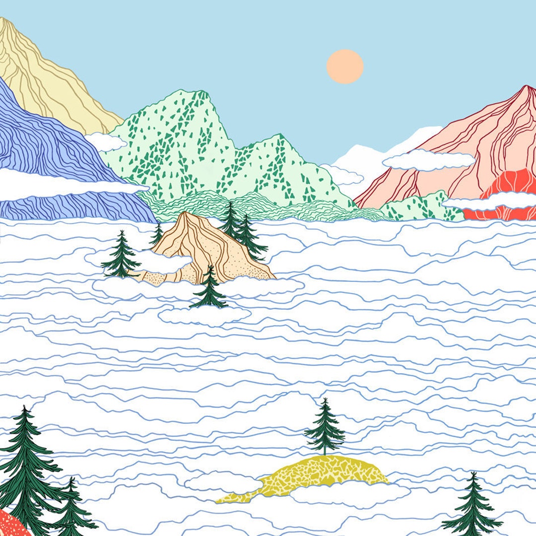 Limited Edition Print Illustration Drawing "foggy Day", Nature Print ...