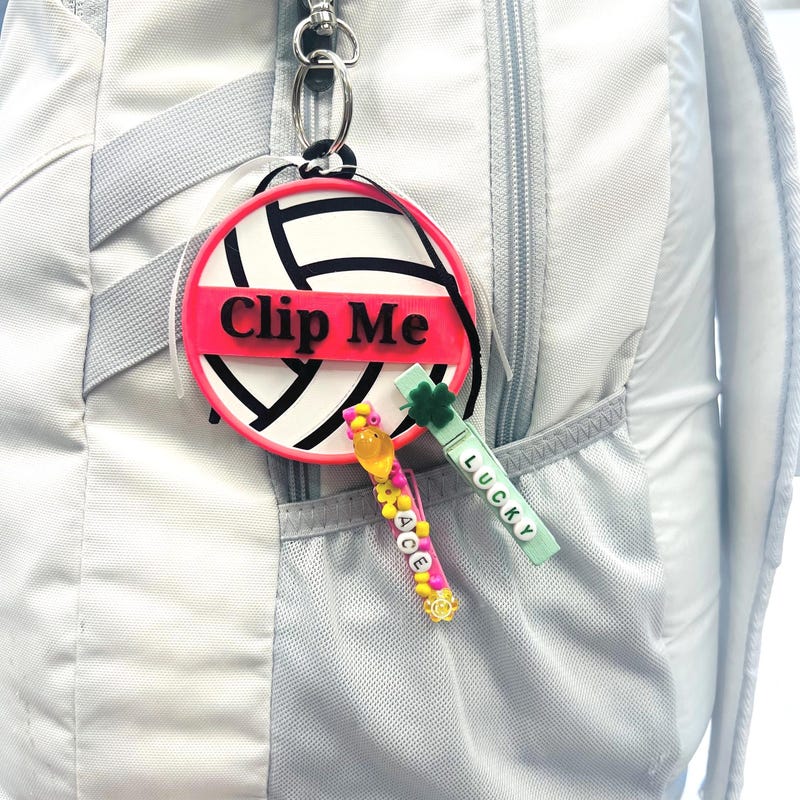 Volleyball Backpack Clip - Etsy