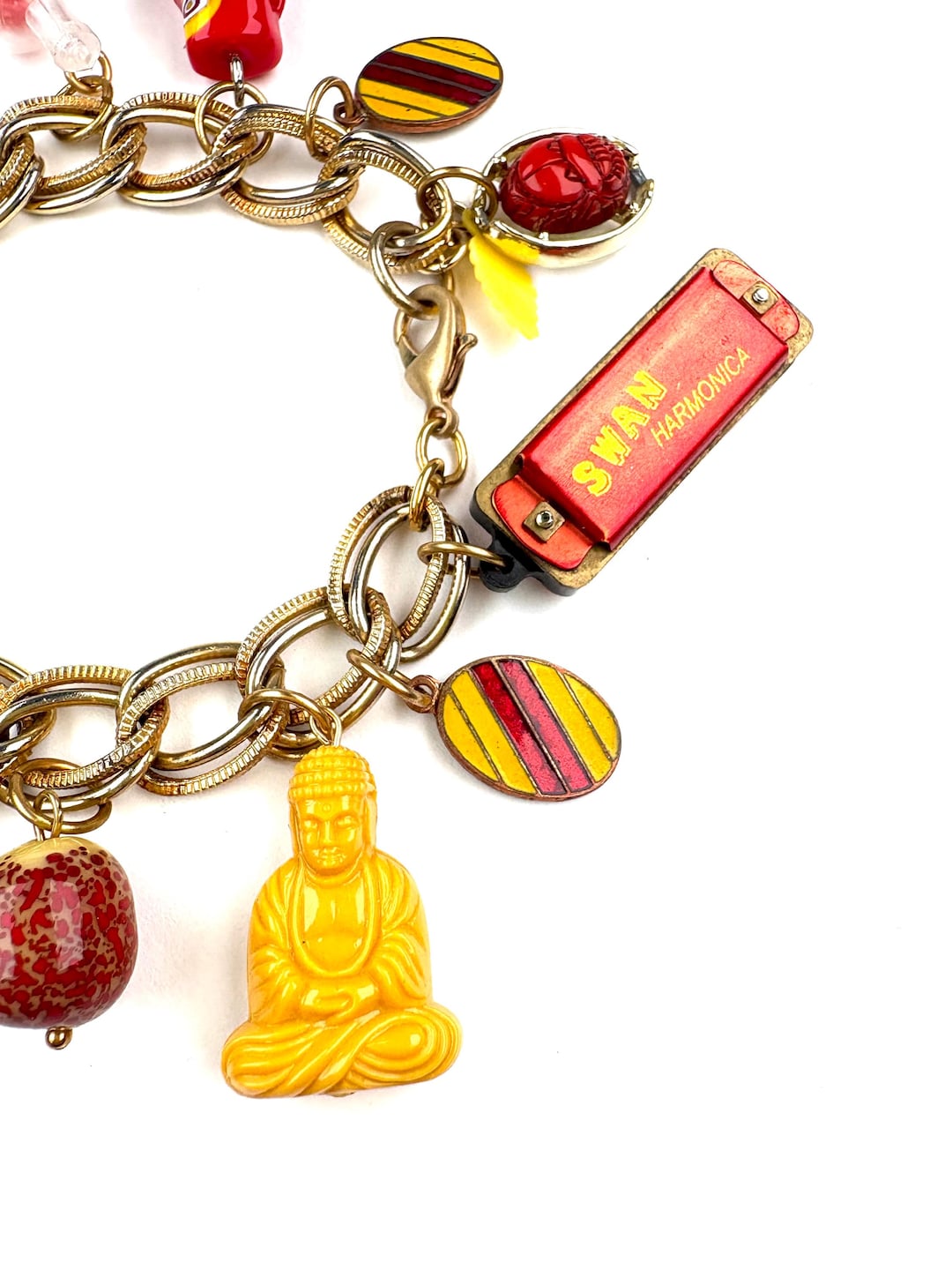 DHARMA BUMS Harmonica, Moonshine Bottle With Dice, Buddha Statue ...