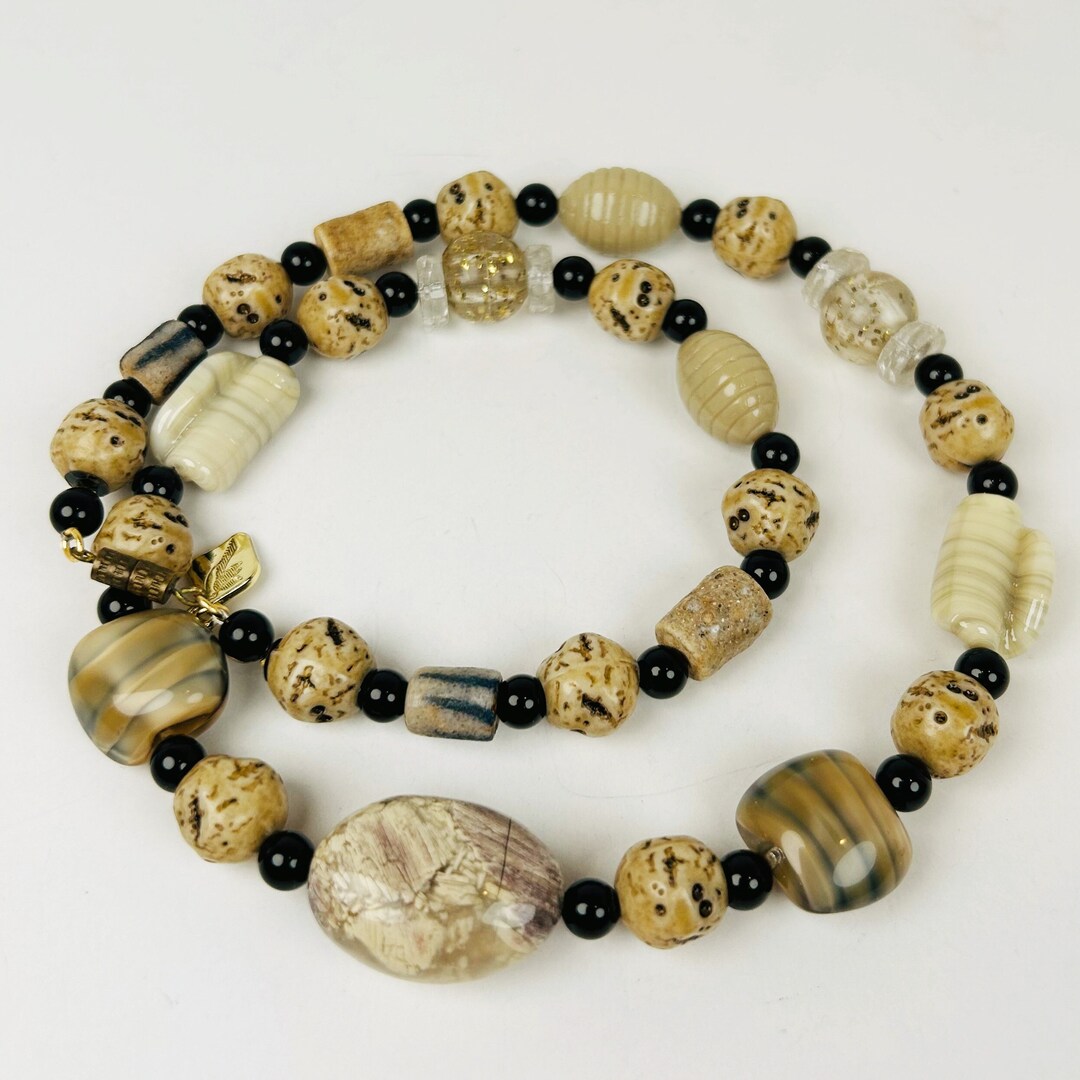 STONE TO SILT Putty-colored Vintage and Modern Beads in Glass, Resin ...