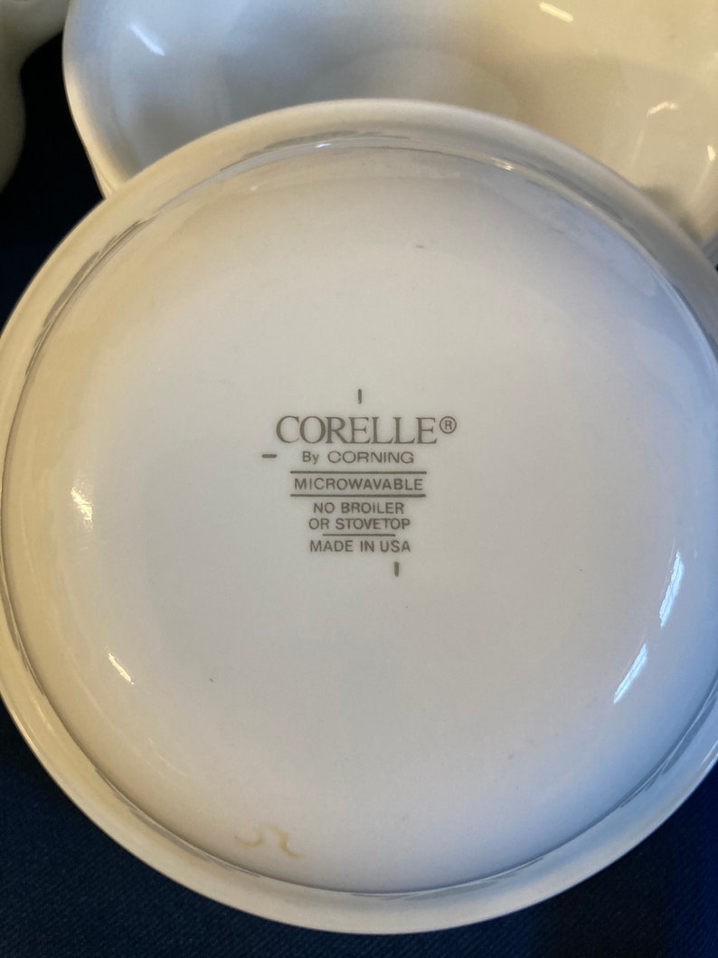 24 Piece Corelle Blue Hearts Dinnerware Set Service for 4 - Etsy