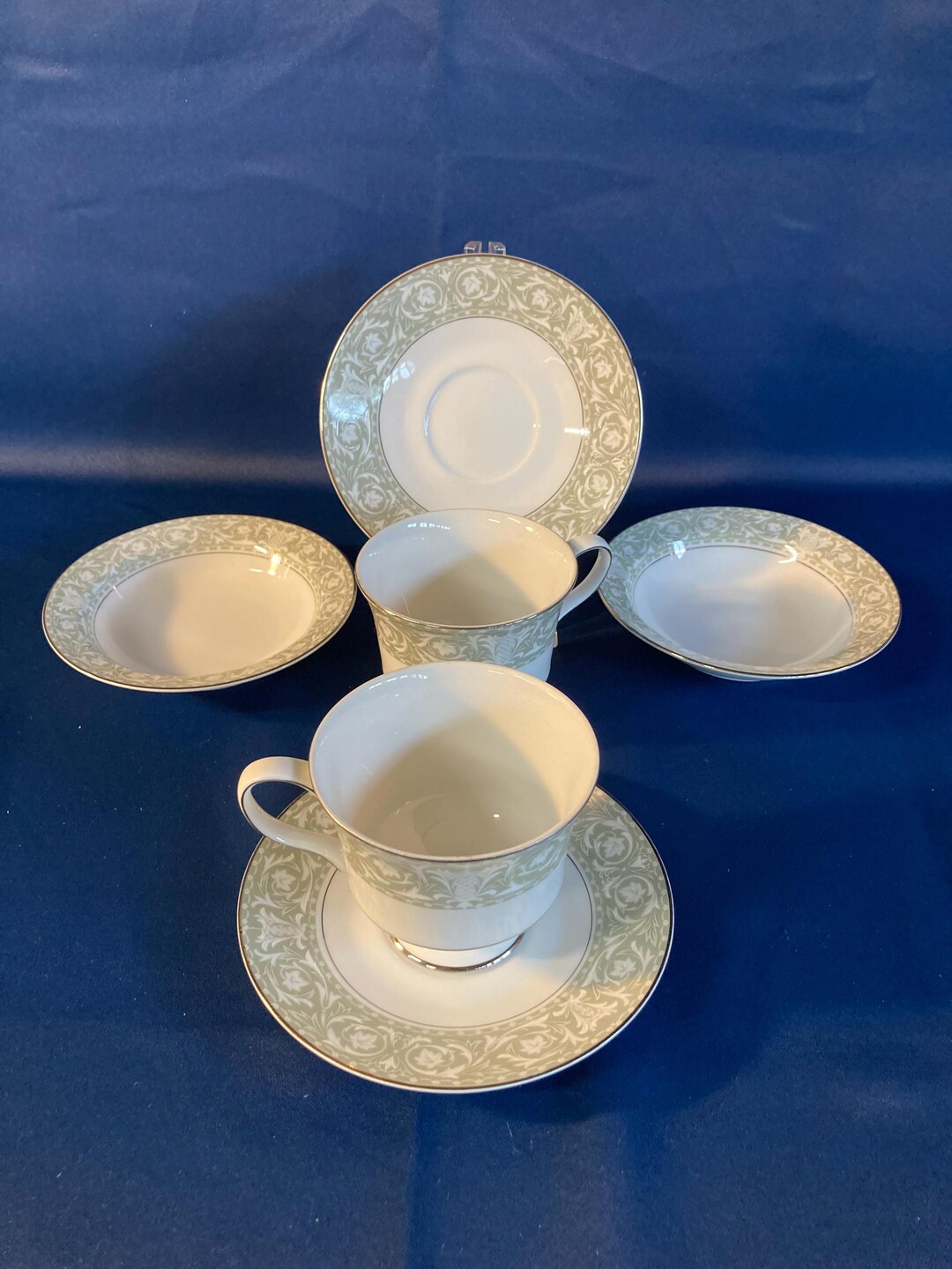 Sango China Japan Buckingham Cups, Saucers, and Berry Bowls - Etsy