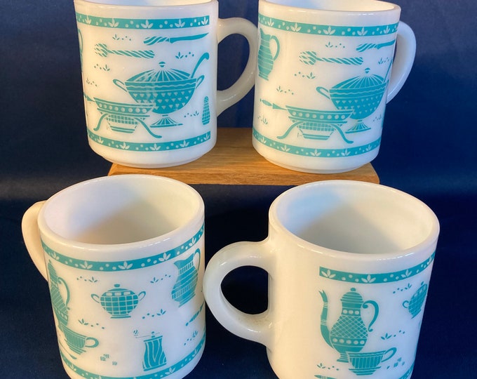 4 Hazel Atlas Kitchen Aid Mugs - Etsy
