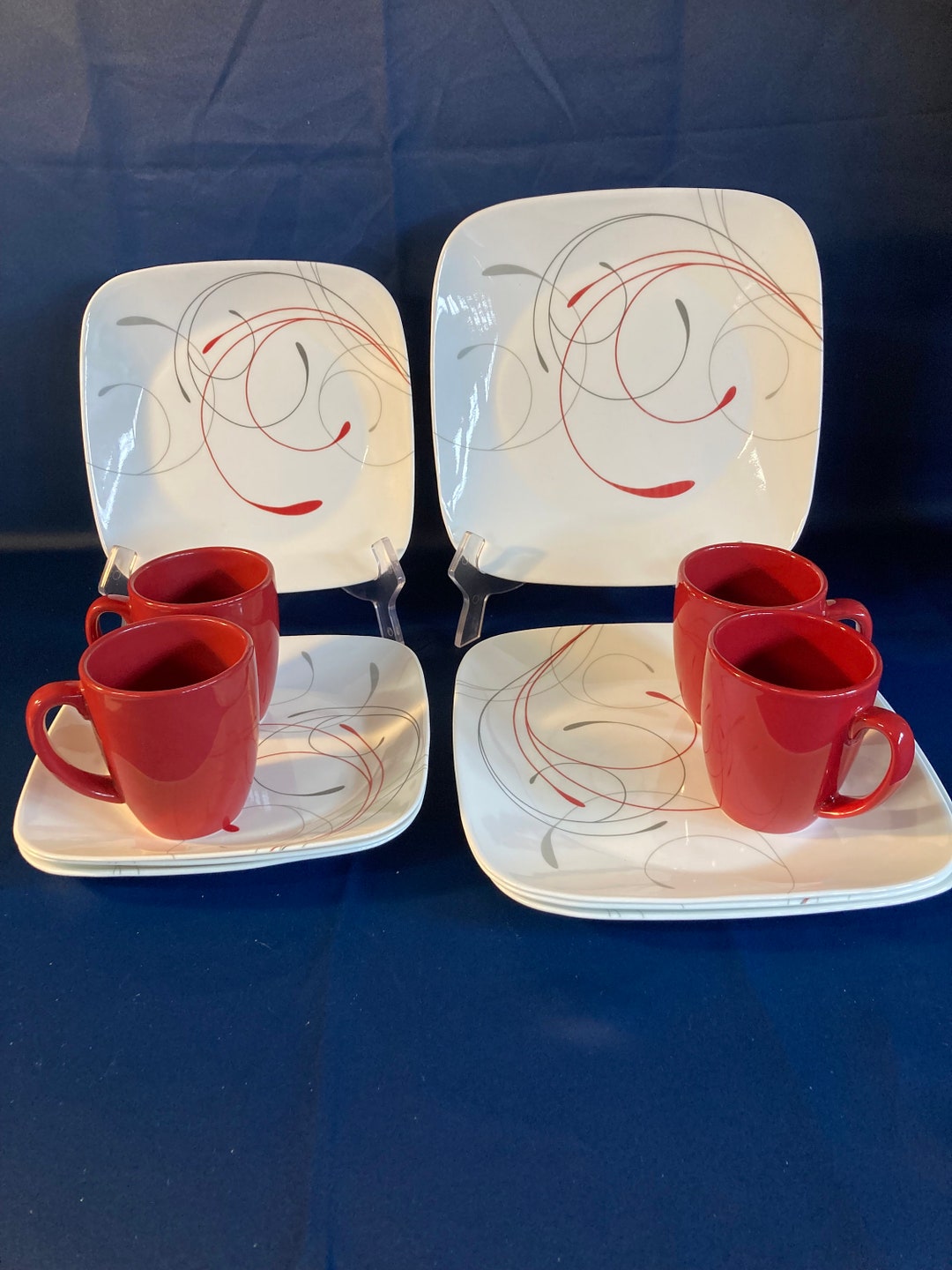 12 Piece Corelle Splendor Dinnerware Set, Service for 4 - Etsy