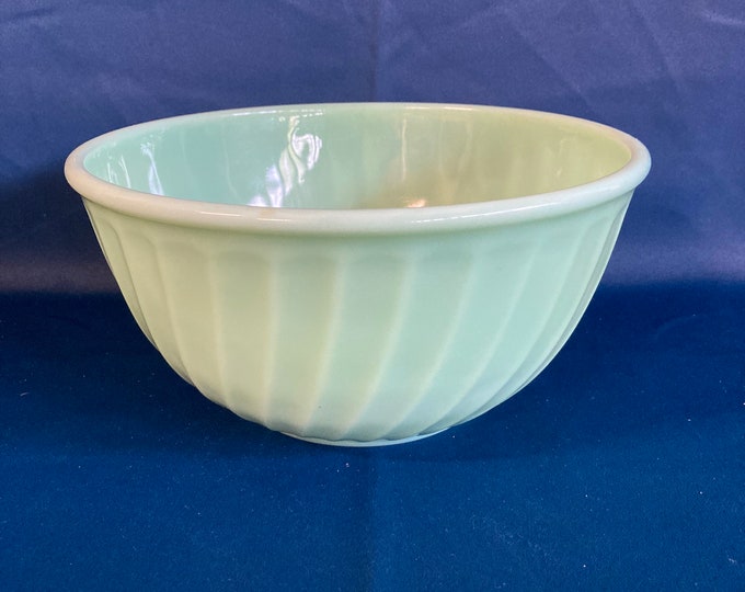 Fire King 9" Jadeite Swirl Mixing Bowl - Etsy