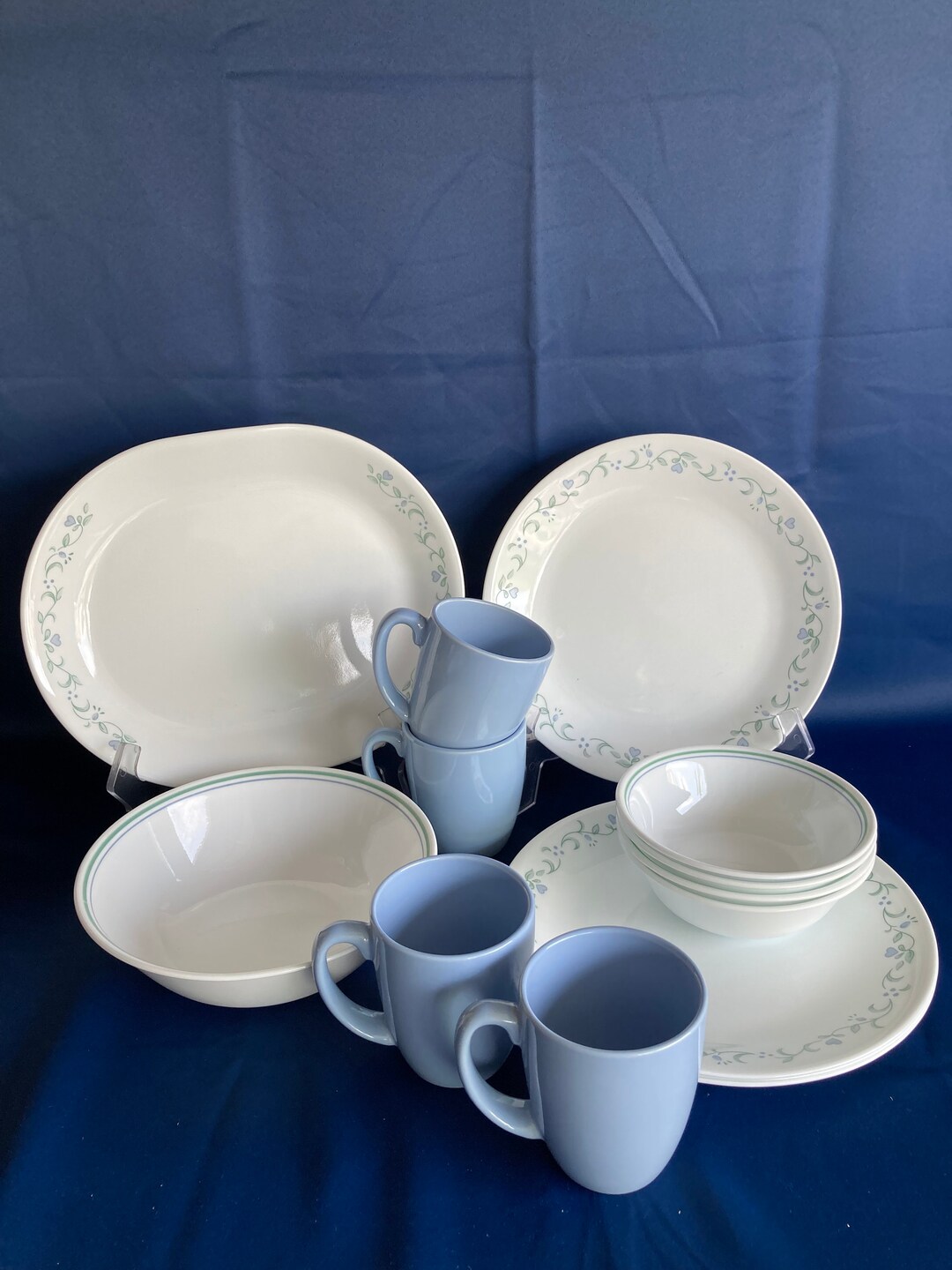 14 Piece Corelle Country Cottage Dinnerware Set, Service for 4 - Etsy