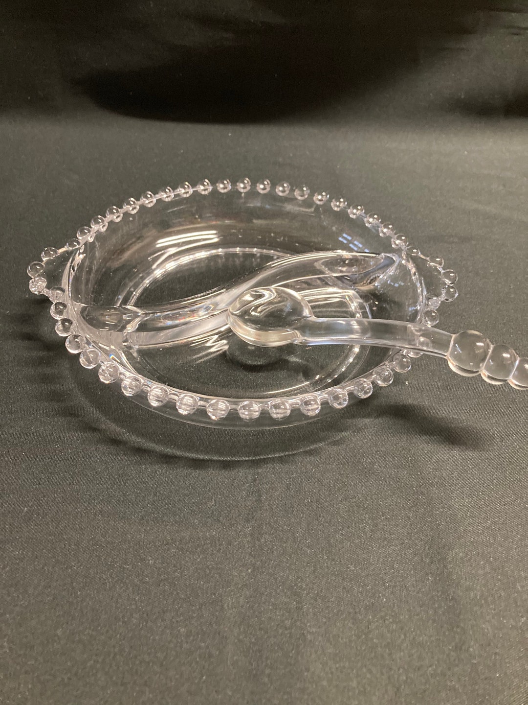 Imperial Glass Candlewick Relish Tray and Spoon - Etsy