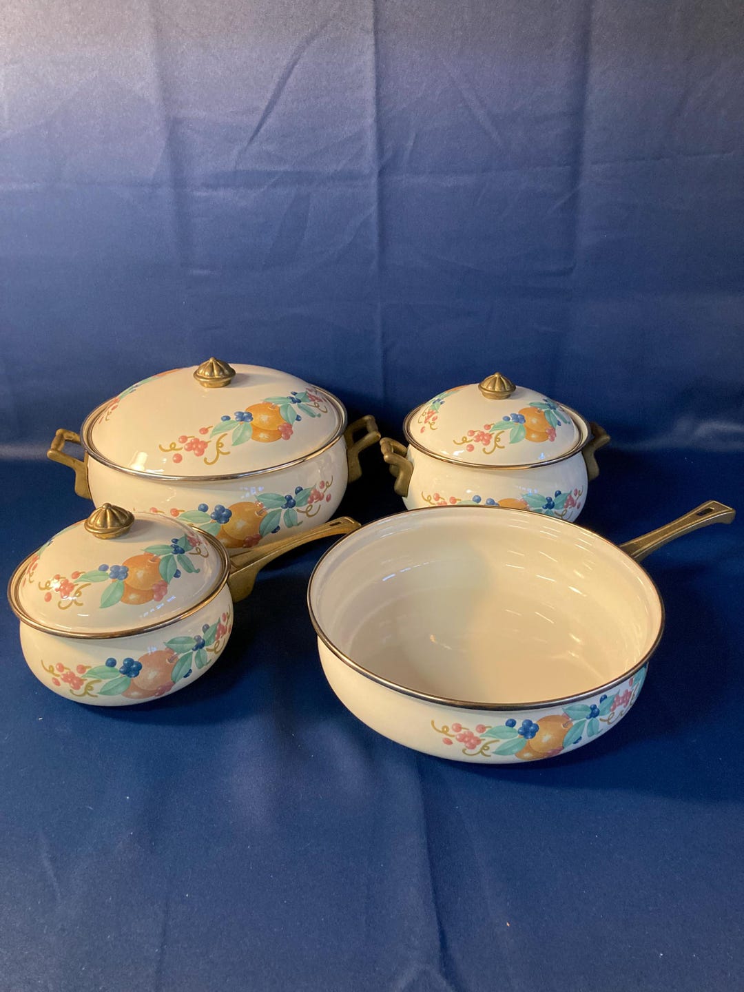 7 Piece Rare Corelle Lincoware Abundance Enamelware Cookware Set - Etsy