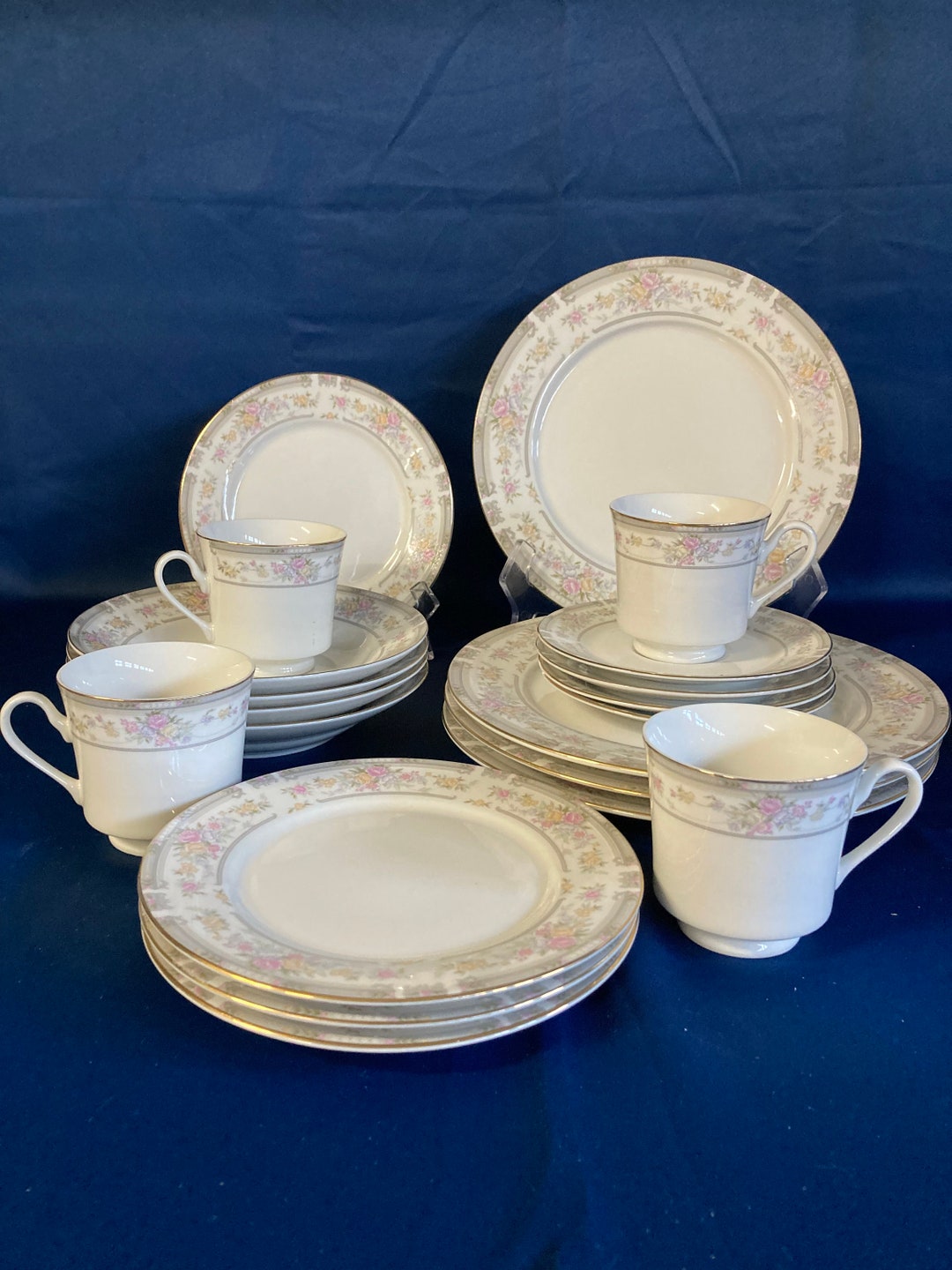 20 Piece Excel China Southampton Dinnerware Set, Service for 4 - Etsy