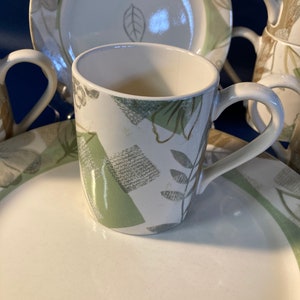 18 Piece Corelle Textured Leaves Dinnerware Set, Service for 6 - Etsy