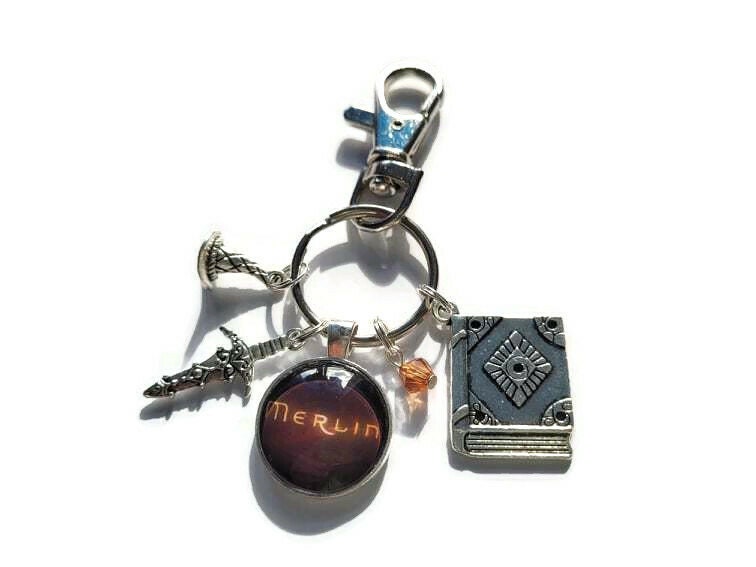 Merlin themed gift Merlin present Merlin bag clip keyring | Etsy