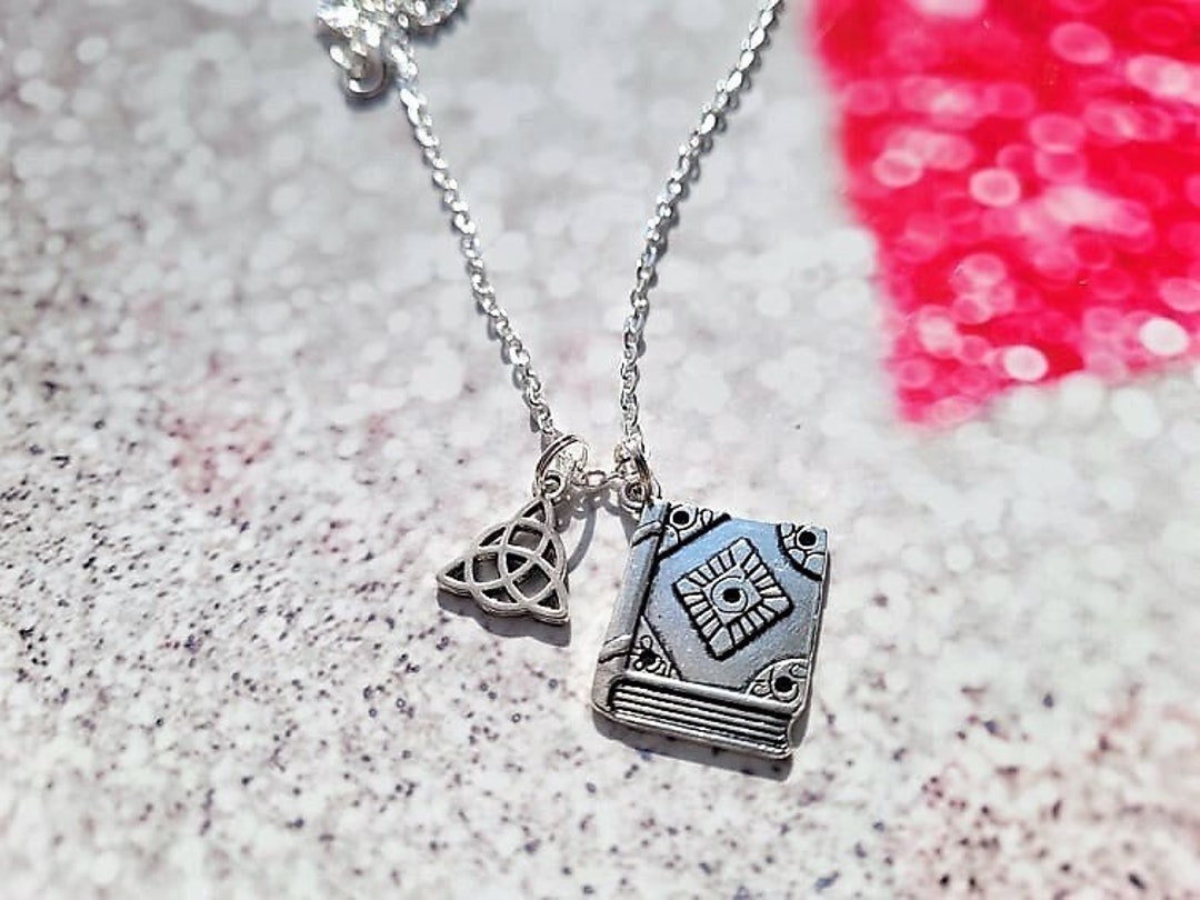 Charmed Necklace, Spell Book Gift, Witches Gift, Witches Necklace ...