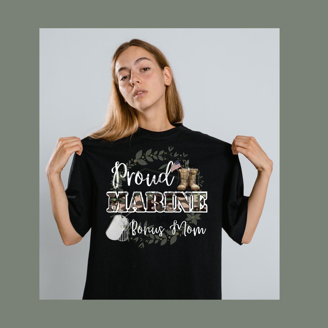 Proud Marine Bonus Mom; Military; Bonus Mom - Etsy