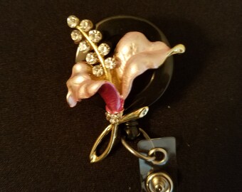 Kawaii Flower Badge Reel Pink Kawaii Flower Badge Reel - Etsy