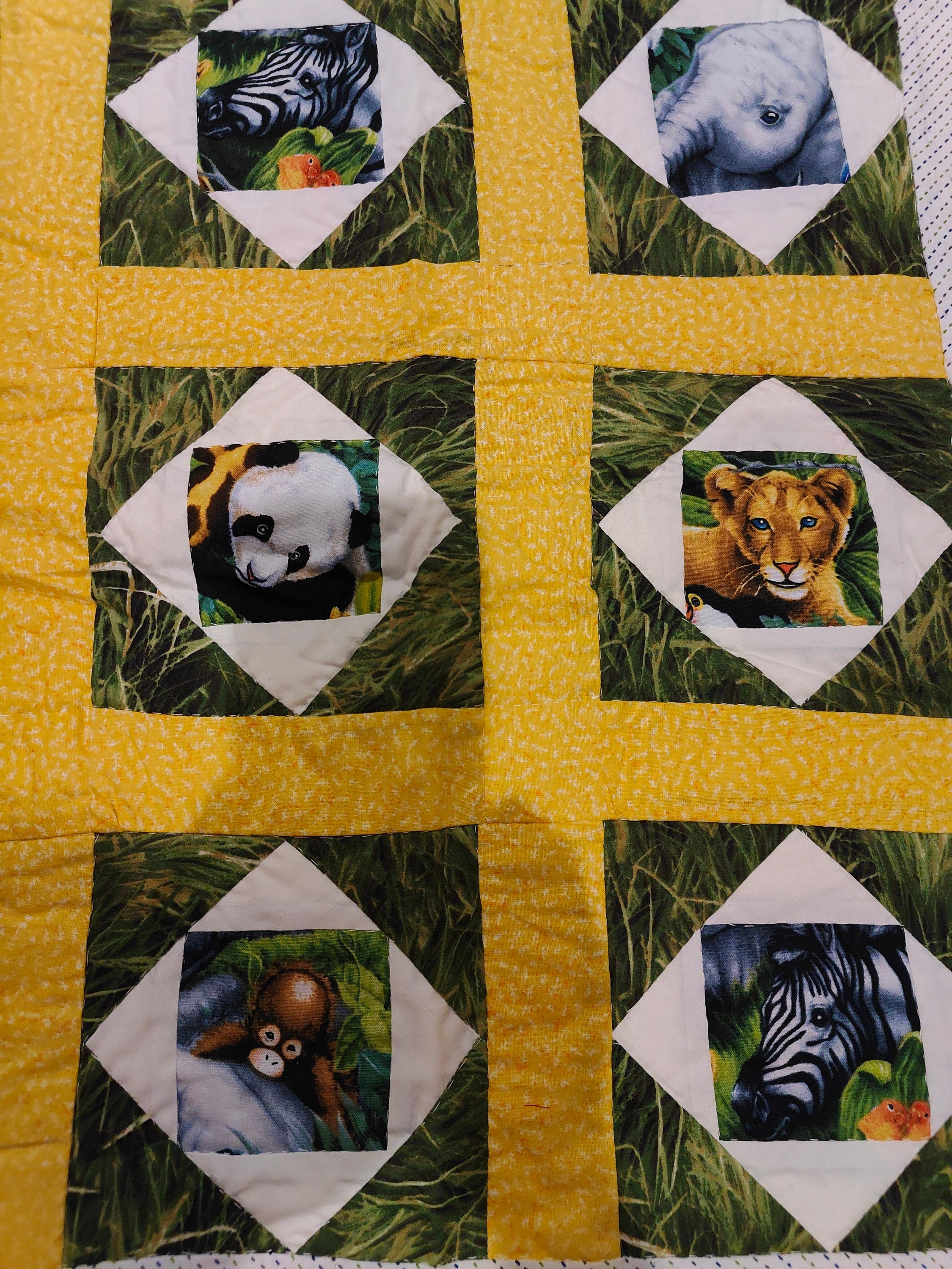 Baby Zoo Animal Quilt - Etsy