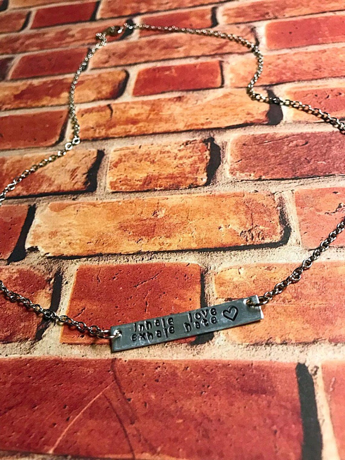 Love Name Plate Necklace - Etsy